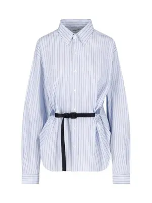 Vaquera Belt Shirt - Light Blue