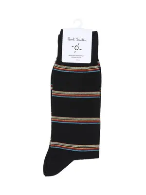 Paul Smith Socks Logo "block Artist Stripe