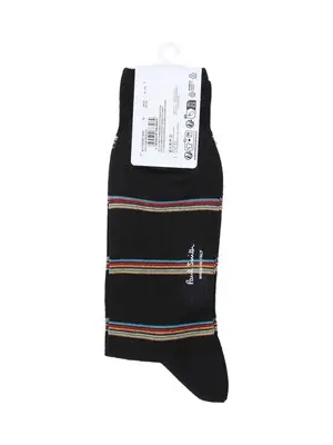 Paul Smith Socks Logo "block Artist Stripe