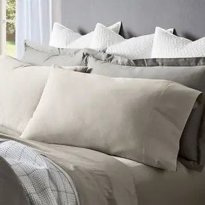 BOLL & BRANCH Signature Organic Cotton Hemmed Sheet Set, Twin Xl - Pewter