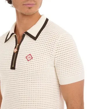 Casablanca Waffle Stitch Polo Shirt