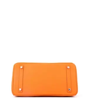 Hermès Birkin 30 Handbag Orange Epsom With Palladium Hardware