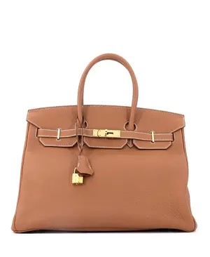 Hermès Birkin 35 Togo Leather Tone Hardware Satchel