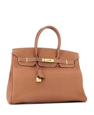 Hermès Birkin 35 Togo Leather Tone Hardware Satchel