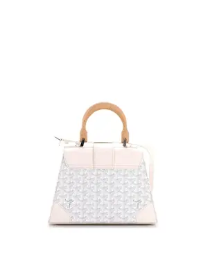 Goyard Pm Saigon Top Handle Bag Coated Canvas With Leather