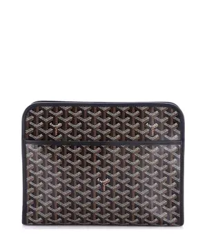Goyard Jouvence Gm Signature Chevron Coated Canvas Toiletry Pouch - Black