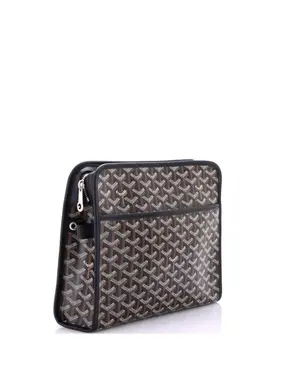 Goyard Jouvence Gm Signature Chevron Coated Canvas Toiletry Pouch - Black