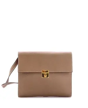 Hermès 16 Clic Wallet On Strap Epsom - Gray