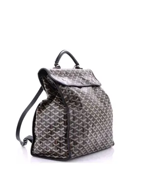 Goyard Saint Leger Briefcase Backpack Coated Canvas