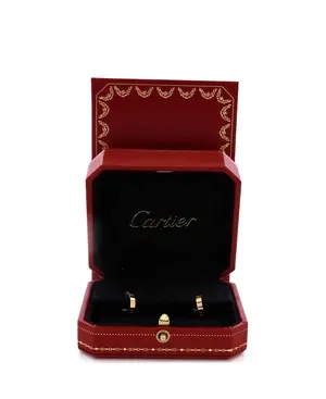 CARTIER Small Love Hoop Earrings 18k Rose Gold