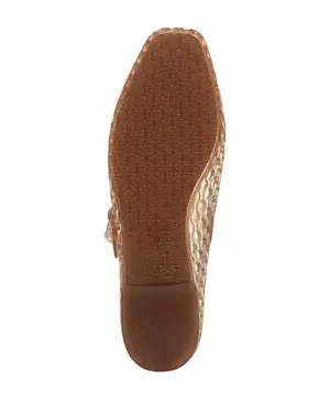 Sam Edelman Michaela Square Toe Mary Jane Flats - Transparent Brown