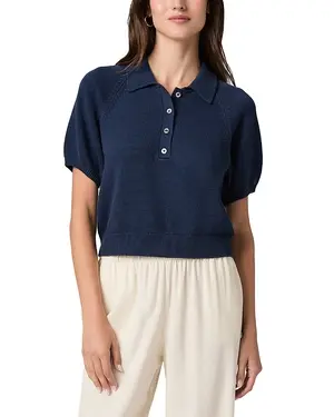 Paige Birch Polo Sweater - Navy