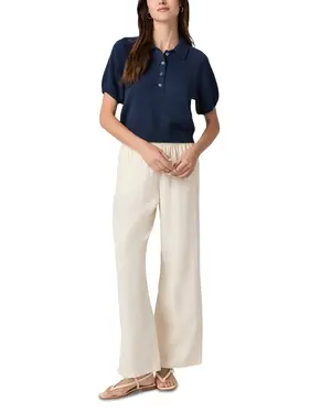 Paige Birch Polo Sweater - Navy