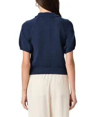 Paige Birch Polo Sweater - Navy