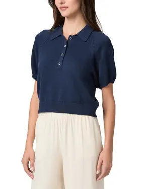 Paige Birch Polo Sweater - Navy