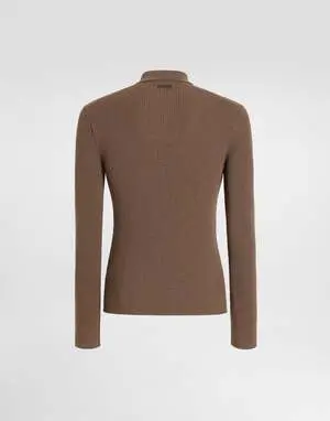 Dolce & Gabbana Ribbed Wool Polo Shirt
