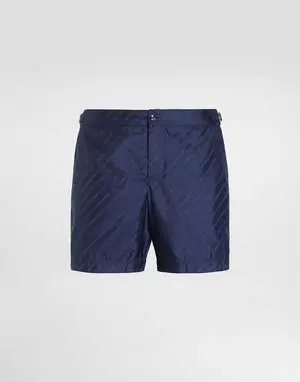 Dolce & Gabbana Jacquard Logo Swim Boxers - Blue