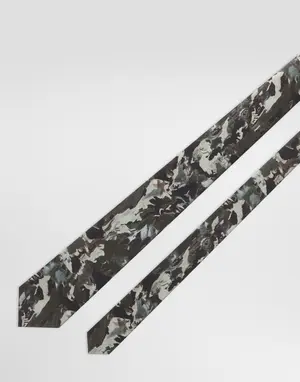 Dolce & Gabbana Abstract Print Twill Neck Tie
