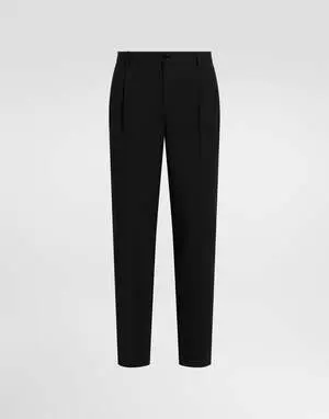 Dolce & Gabbana Virgin Wool Trousers - Black