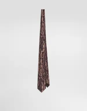 Dolce & Gabbana Printed Twill Neck Tie - Multicolor