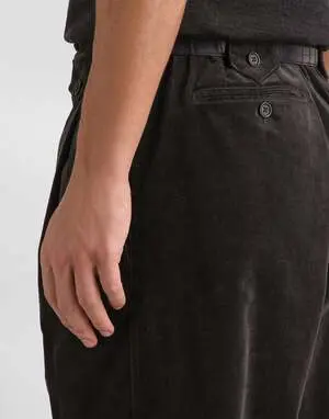 Dolce & Gabbana Velvet Pleated Trousers