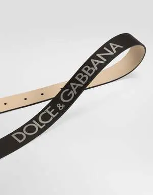 Dolce & Gabbana Calfskin Logo Belt