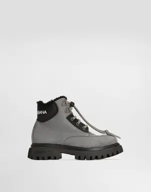 Dolce & Gabbana Nubuck And Calfskin Boots