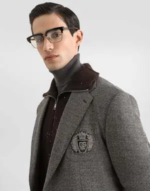 Dolce & Gabbana Portofino Single-breasted Jacket In Birdseye Wool