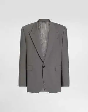 Dolce & Gabbana Palermo Single-breasted Wool Jacket - Grey
