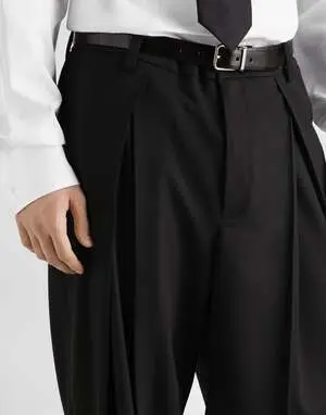 Dolce & Gabbana Virgin Wool Gabardine Trousers