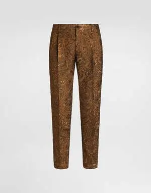 Dolce & Gabbana Brocade Trousers - Bordeaux