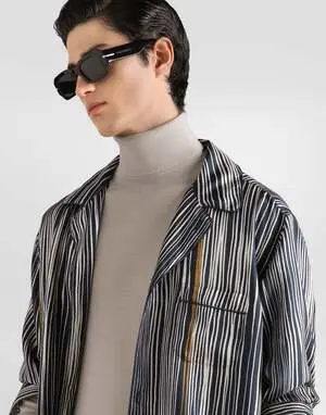 Dolce & Gabbana Stripe-print Hawaii Silk Twill Shirt