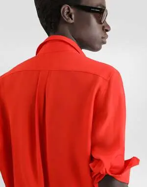 Dolce & Gabbana Crêpe De Chine Silk Martini Shirt