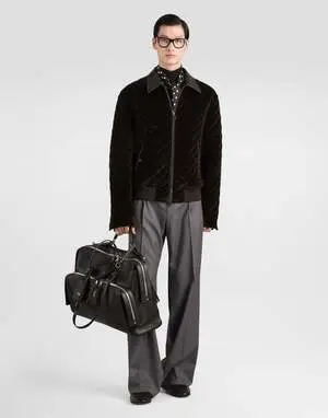 Dolce & Gabbana Quilted Velvet Bomber Jacket