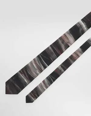 Dolce & Gabbana Abstract Print Silk Neck Tie