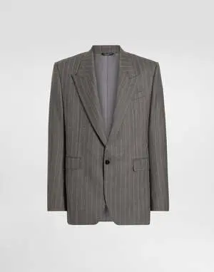 Dolce & Gabbana Palermo Single-breasted Pinstripe Wool Jacket