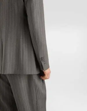 Dolce & Gabbana Palermo Single-breasted Pinstripe Wool Jacket