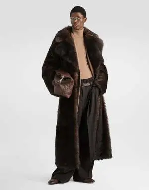Dolce & Gabbana Single-breasted Shearling Coat