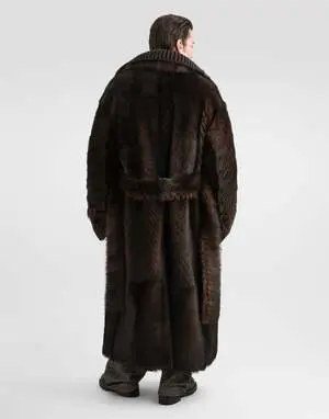 Dolce & Gabbana Single-breasted Shearling Coat