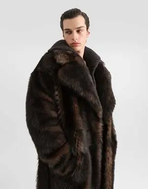 Dolce & Gabbana Single-breasted Shearling Coat