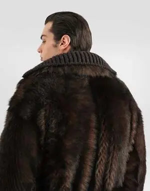 Dolce & Gabbana Single-breasted Shearling Coat