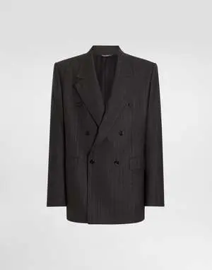 Dolce & Gabbana Palermo Double-breasted Pinstripe Wool Jacket