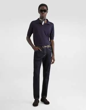 Dolce & Gabbana Silk Knit Polo Shirt