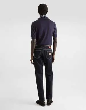 Dolce & Gabbana Silk Knit Polo Shirt