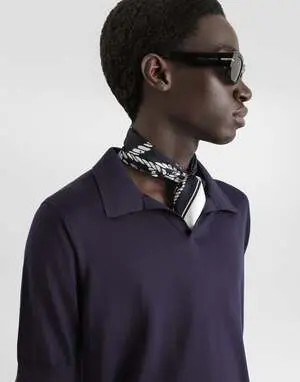 Dolce & Gabbana Silk Knit Polo Shirt