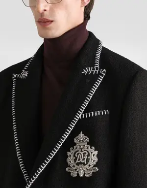 Dolce & Gabbana Tweed Single-breasted Jacket With Embroidery
