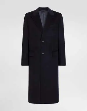 Dolce & Gabbana Single-breasted Wool Coat - Blue