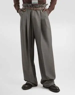 Dolce & Gabbana Virgin Wool Wide-leg Trousers