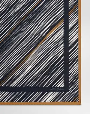 Dolce & Gabbana 70x70 Striped Silk Twill Scarf