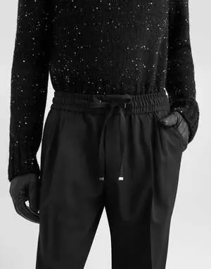 Dolce & Gabbana Wool Gabardine Jogging Trousers
